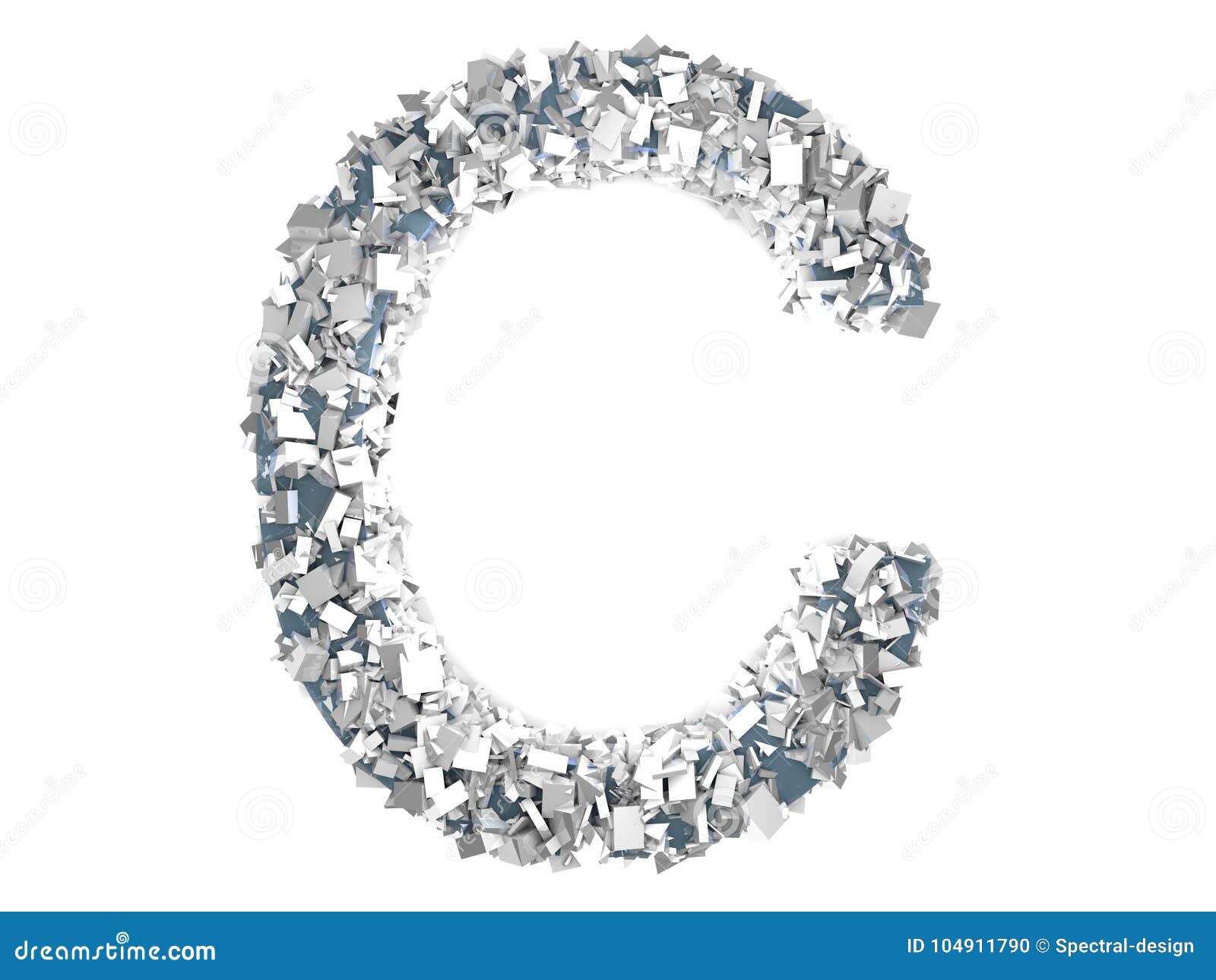 Crystal Letter - C stock illustration. Illustration of hard - 104911790