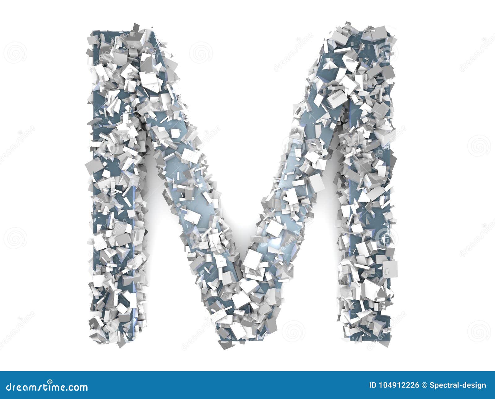 Crystal Letter - M stock illustration. Illustration of chrome - 104912226