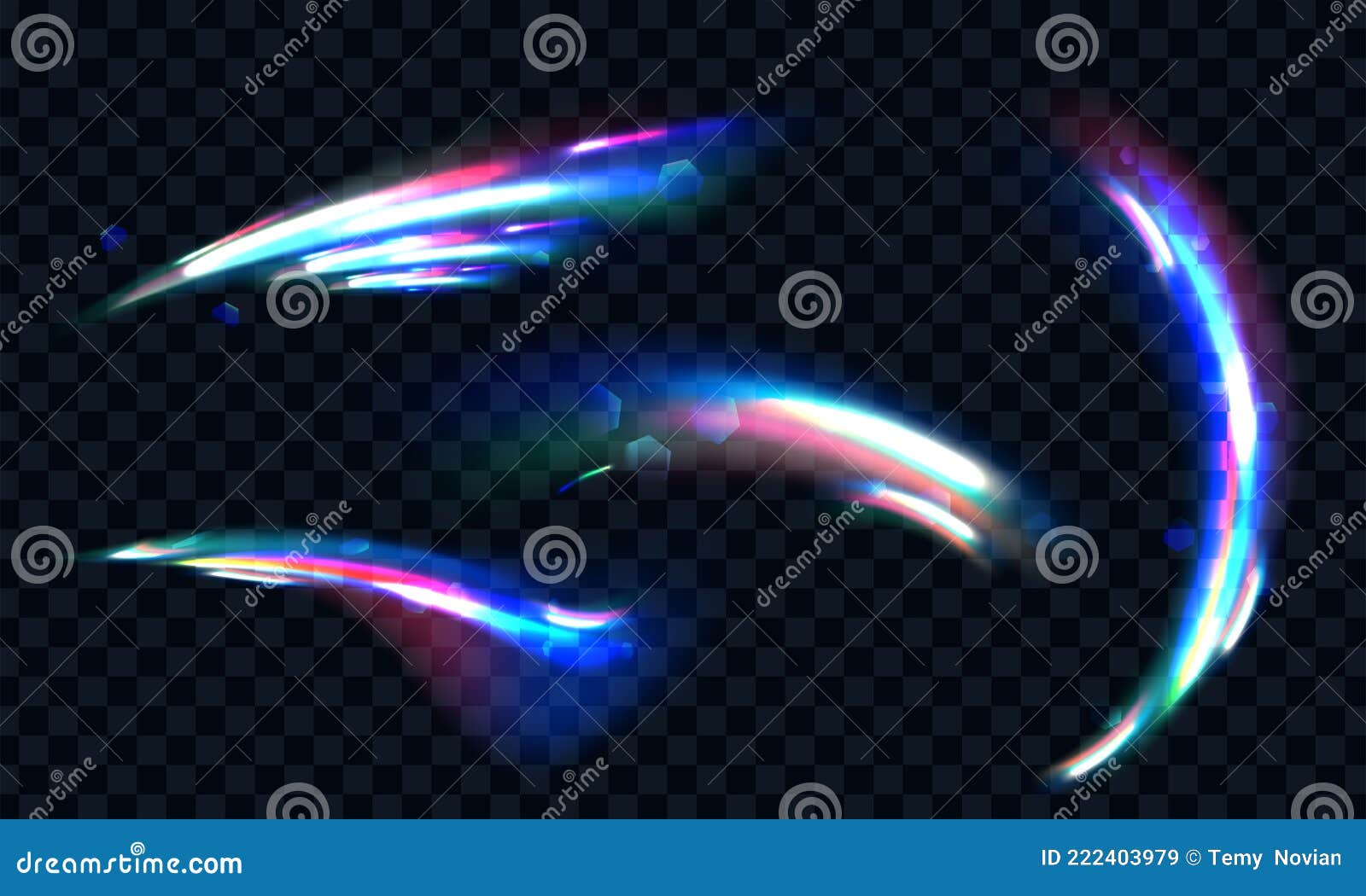 Crystal Light Effect Reflections and Refractions Stock Vector ...