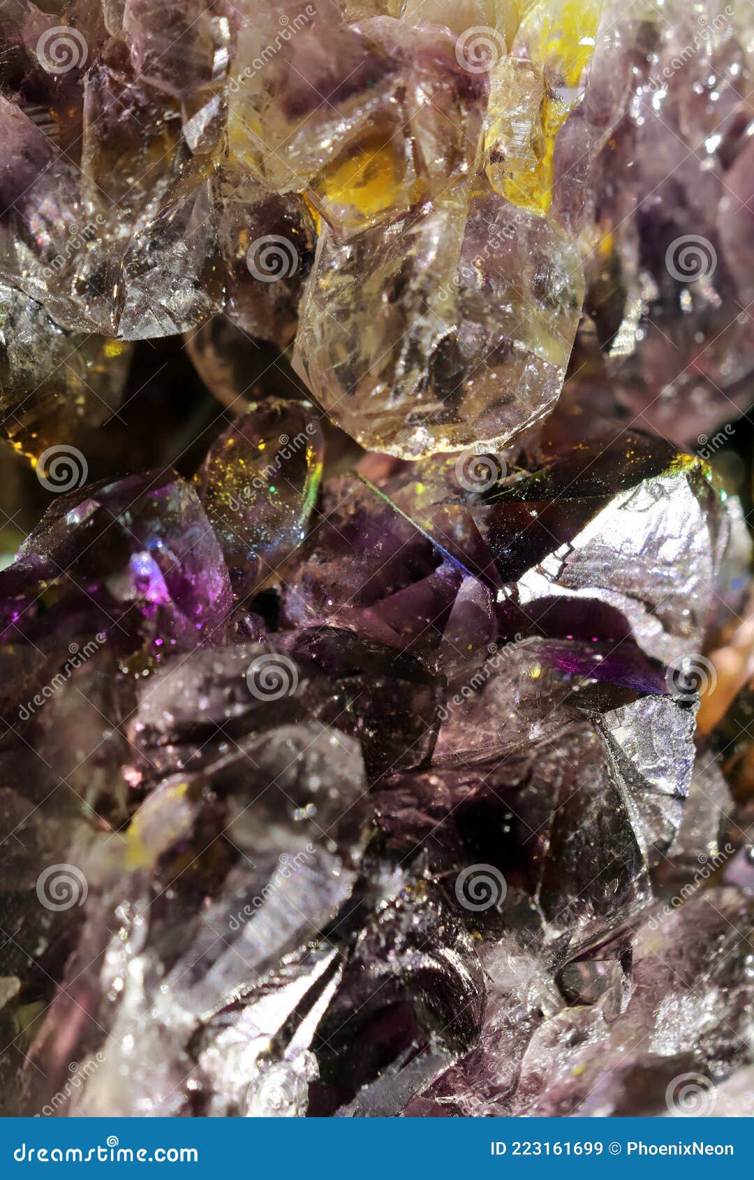 Crystal Magic Quartz Gem Stone. Iridescent Crystals. Sparkly Texture of ...