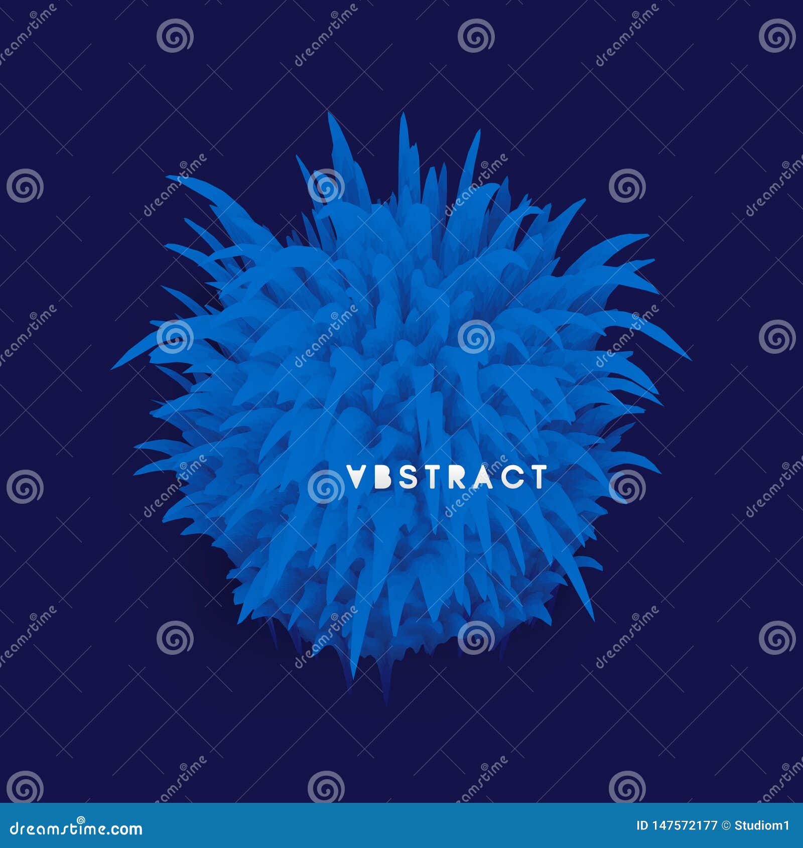 Crystal, Mineral or Stone. Prickly Sphere for Design Project. Floral ...