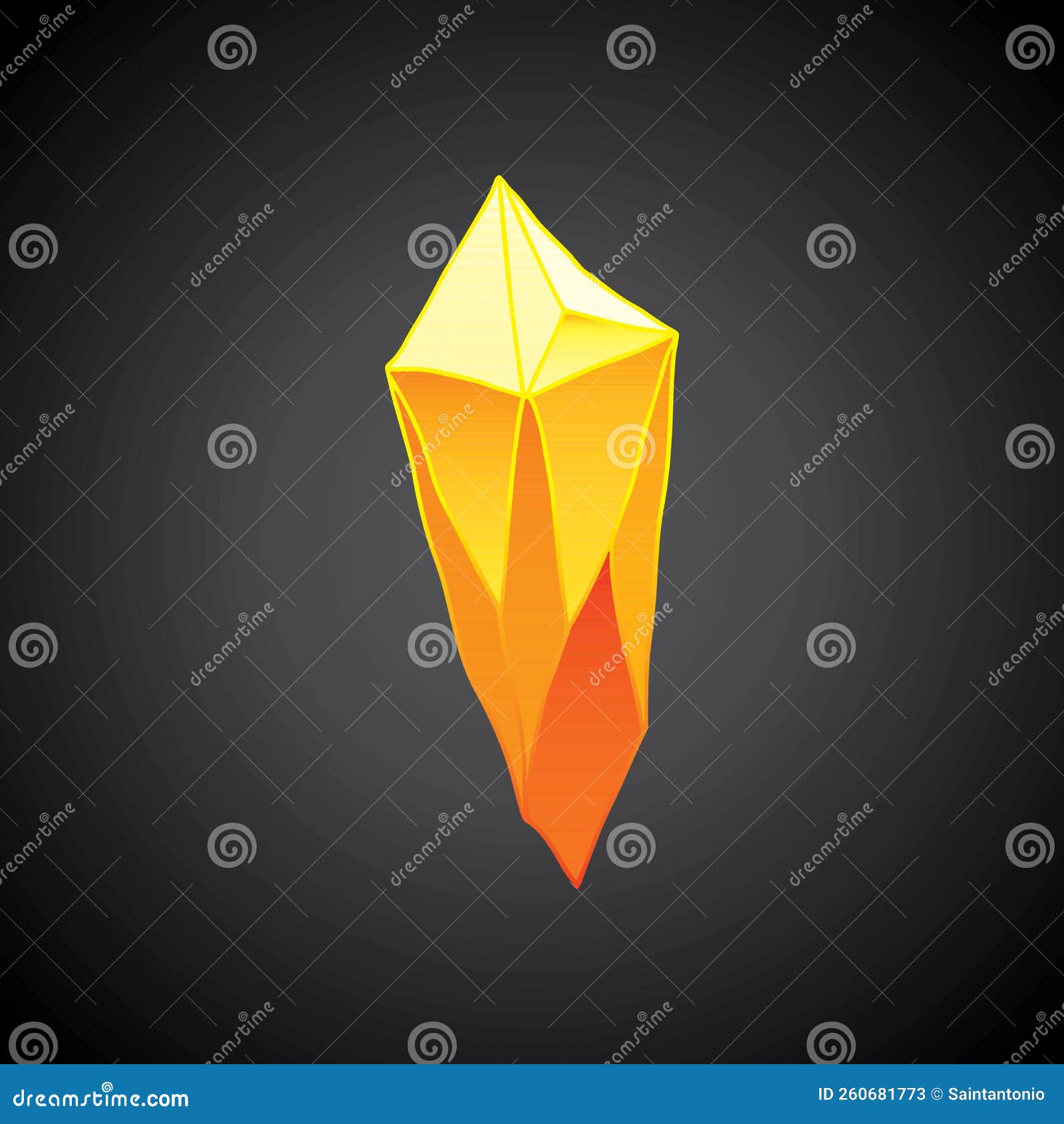 Crystal or Natural Mineral Gemstone. Game UI Icon Stock Vector ...