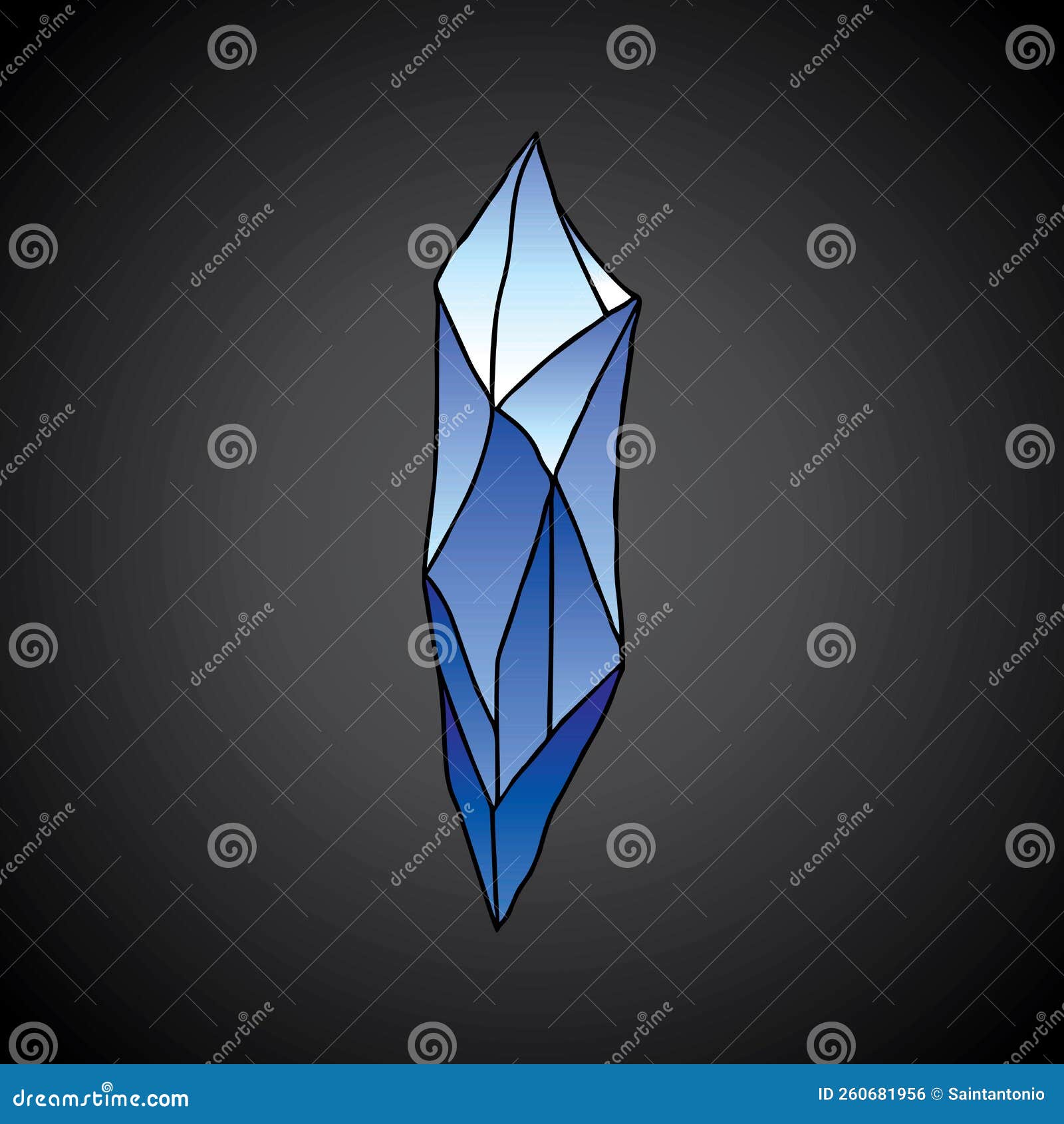 Crystal or Natural Mineral Gemstone. Game UI Icon Stock Vector ...