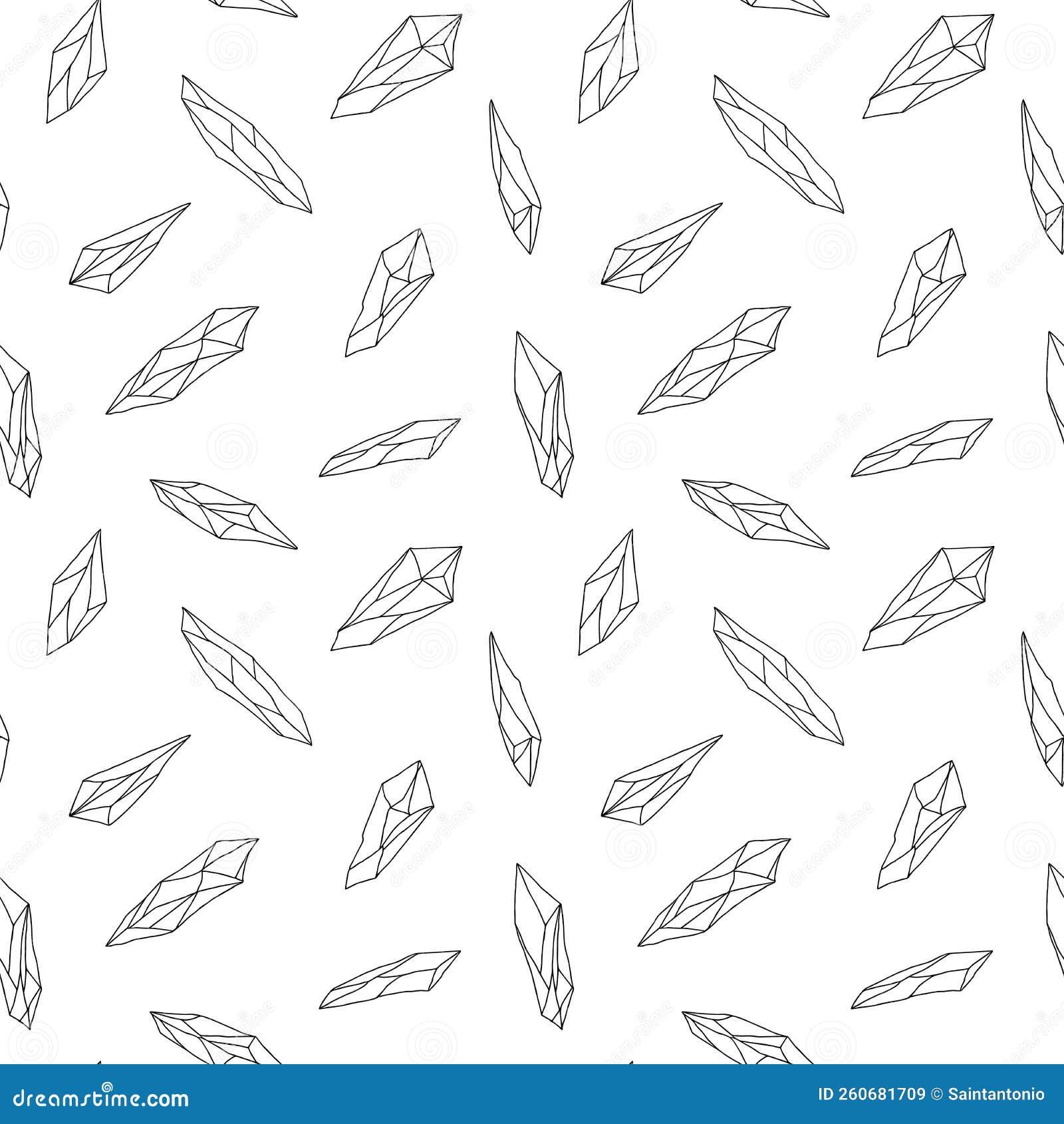 Crystal or Natural Mineral Seamless Pattern. Vector Illustration Stock ...