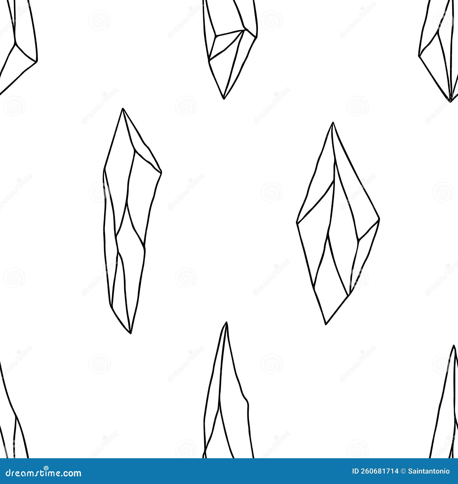 Crystal or Natural Mineral Seamless Pattern. Vector Illustration Stock ...