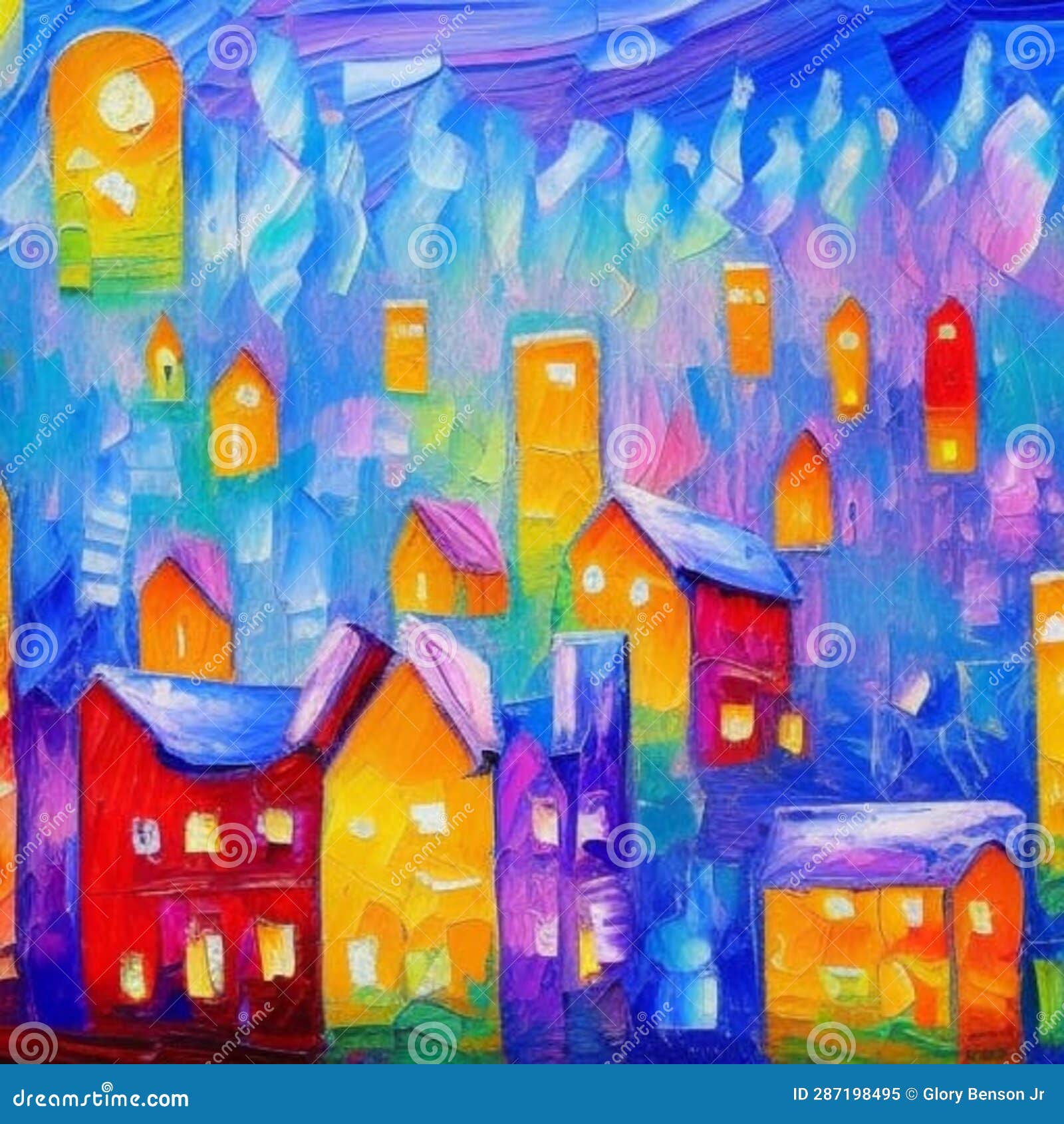 Crystal Objects, Buildings and Street Stock Illustration - Illustration ...