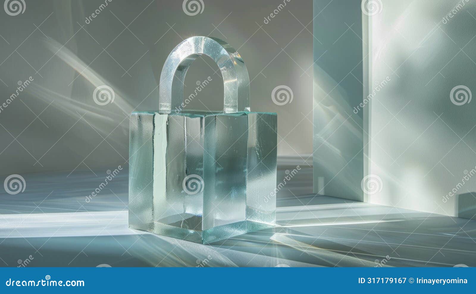 Crystal Padlock Symbolizing Cybersecurity Concept Stock Image - Image ...