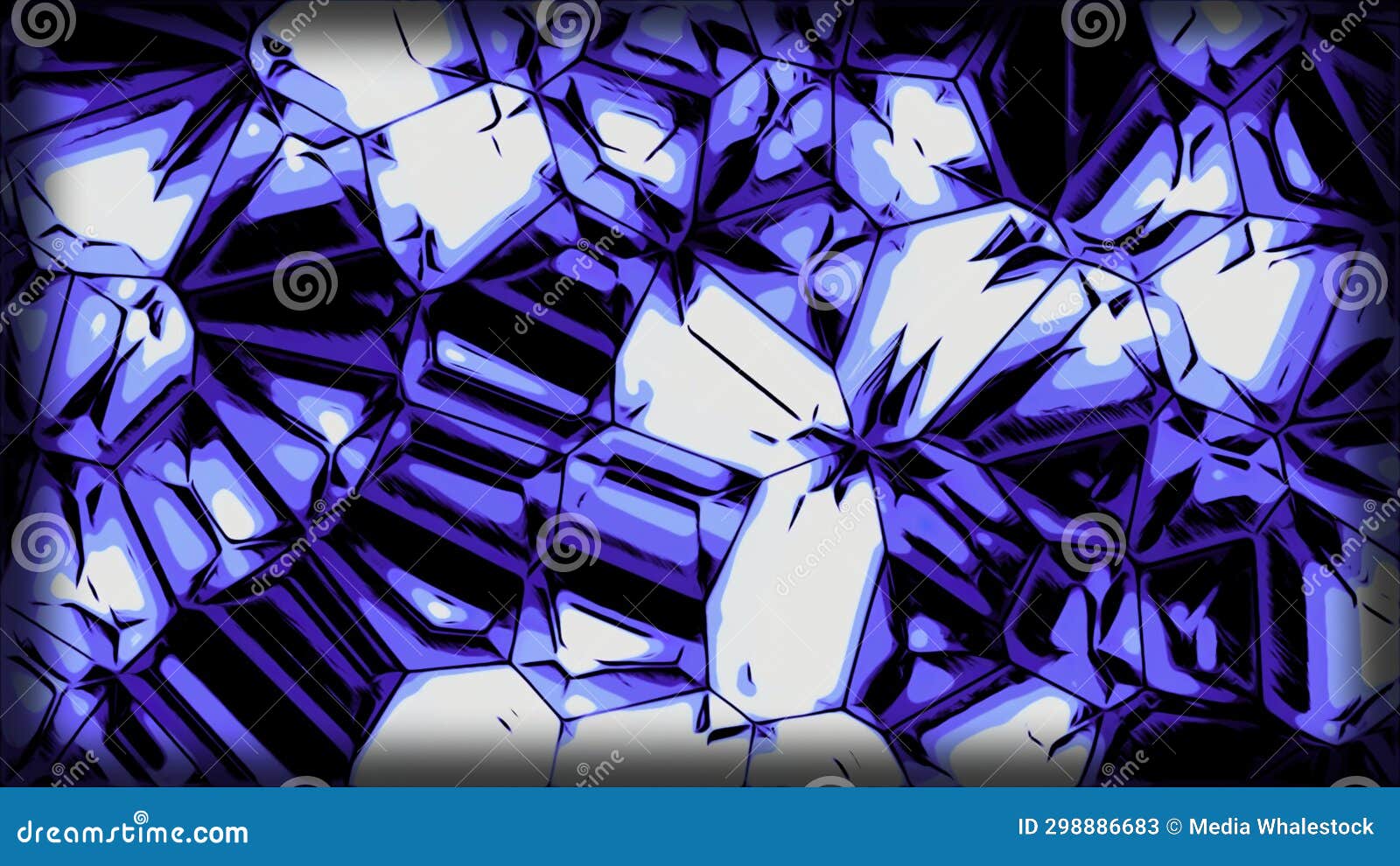 Crystal Pattern with Moving Polygons in Kaleidoscopic Style. Motion ...