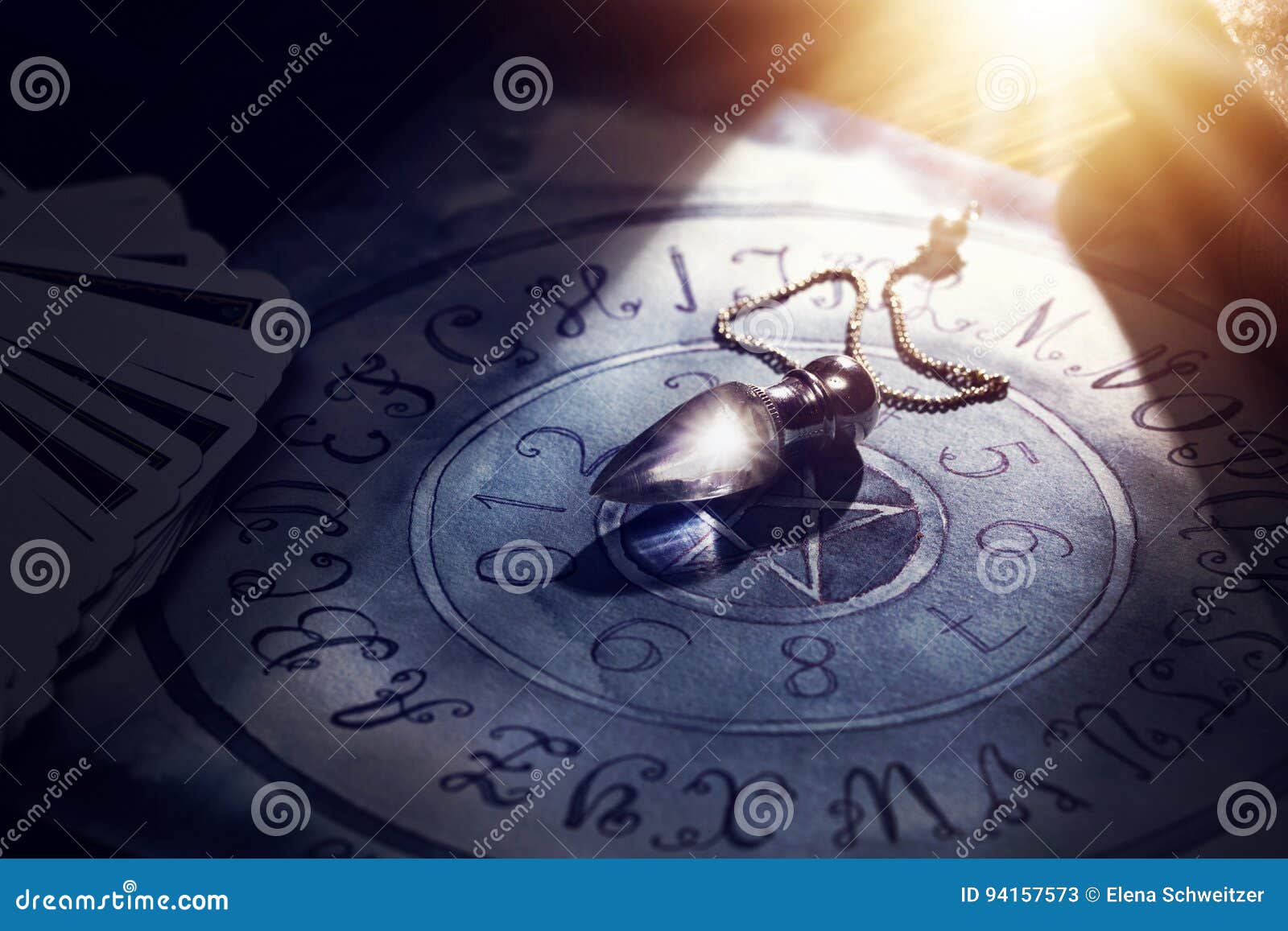 Crystal Pendulum on a Board Stock Image - Image of paranormal ...
