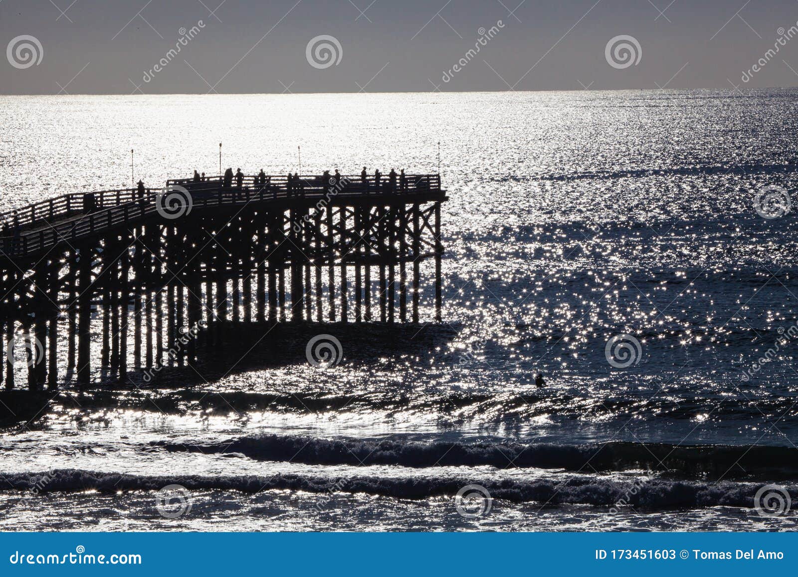Crystal Pier at Pacific Beach, Ca Stock Image - Image of california ...