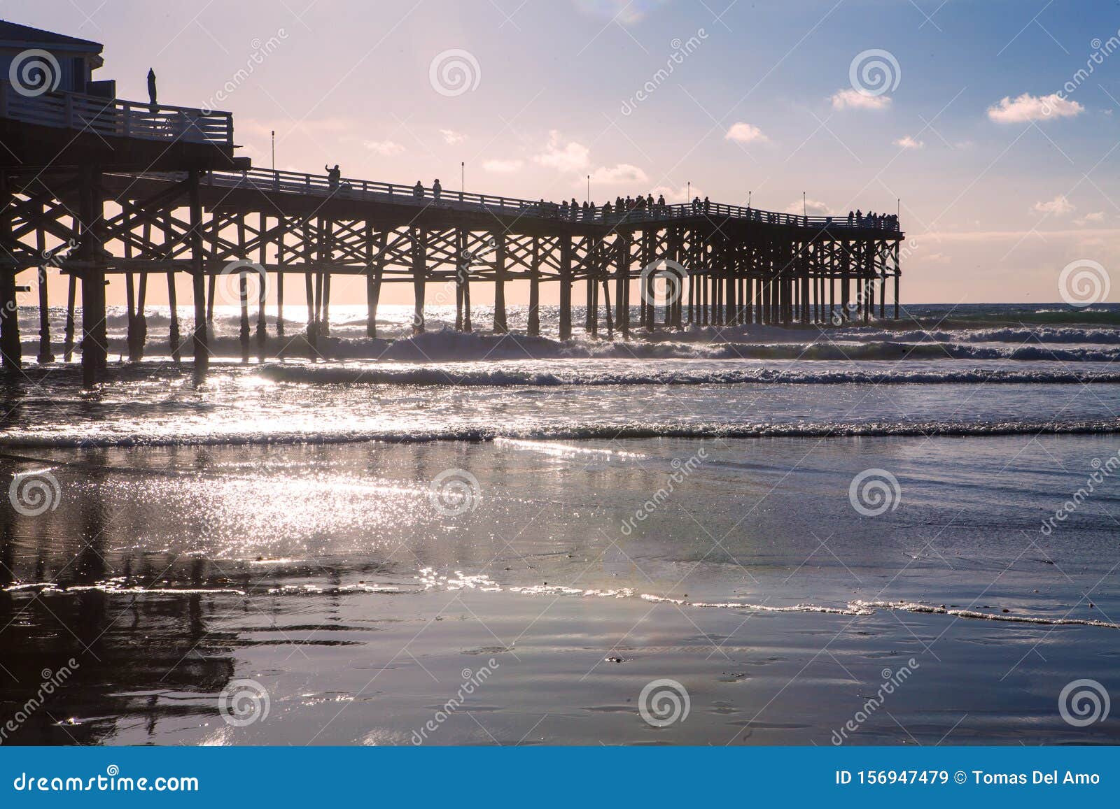 Crystal pier in San Diego stock image. Image of coastal - 156947479