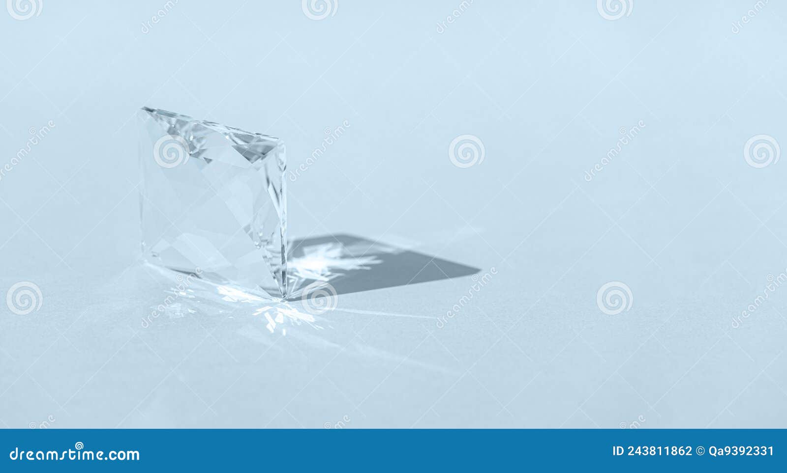 Crystal Prism with Light Diffraction of Spectrum Colours and Reflection ...