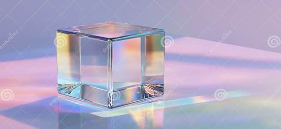 Crystal Prism Reflecting Light, Creating Colorful Patterns. Transparent ...