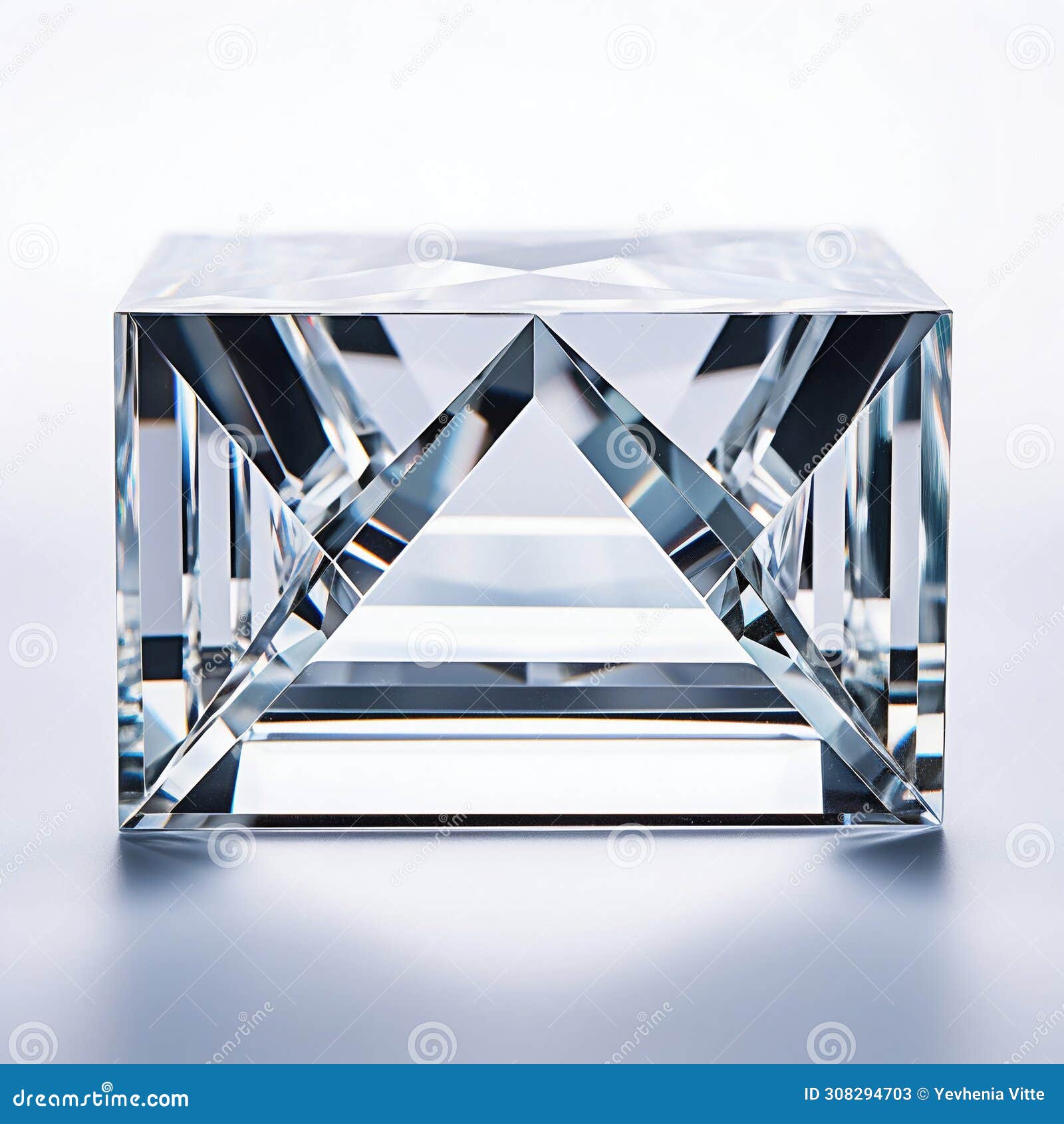 Crystal Prism Refracting Light on a White Background. Generative Ai ...