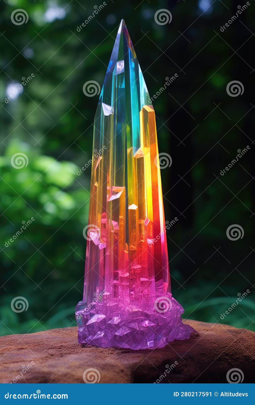 Prism Splitting White Light Into Colors Close Up On Black Background In ...