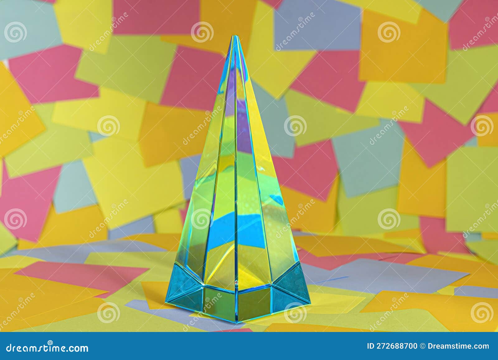 Crystal pyramid stock photo. Image of globe, pyramid - 272688700