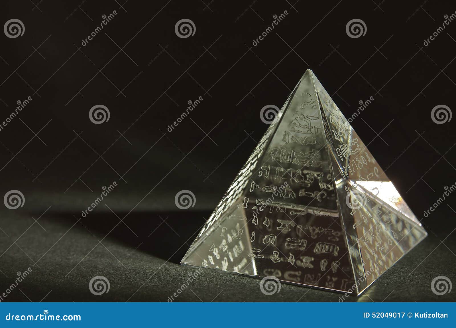 Crystal Pyramid stock image. Image of gray, glass, concentrate - 52049017