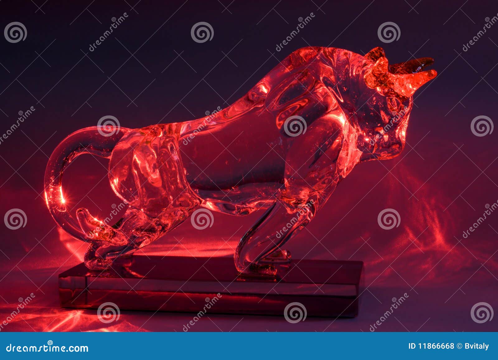 Crystal red bull stock photo. Image of anger, male, luxury - 11866668
