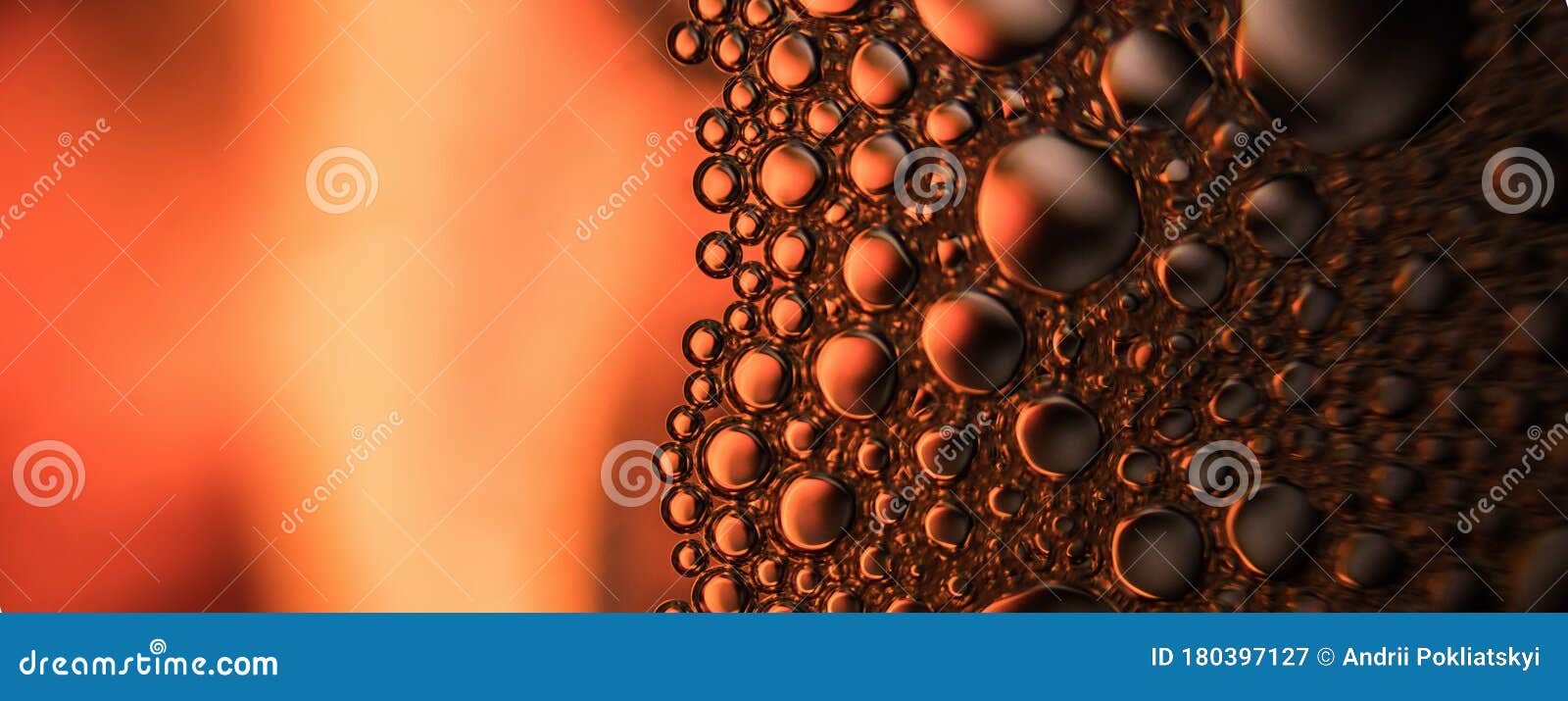 Crystal in Red and Yellow Color Water with Bubble Stock Image - Image ...