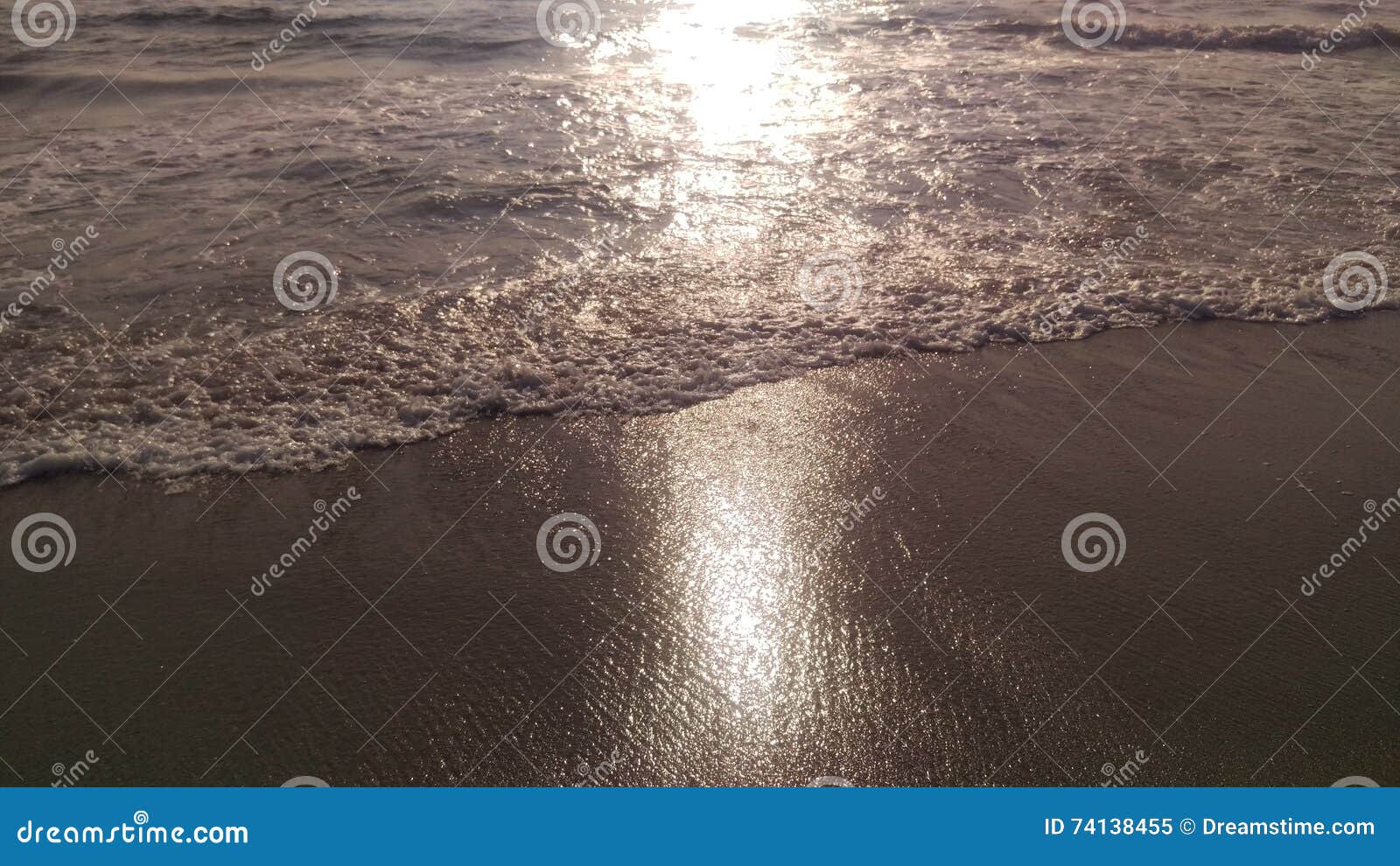 Crystal reflections stock image. Image of beach, sunset - 74138455