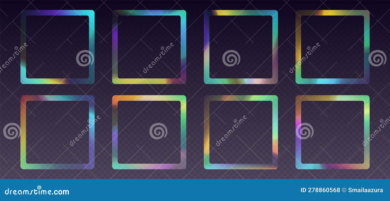Crystal Refraction Frame, Rainbow Sunlight Border, Prism Light Effect ...