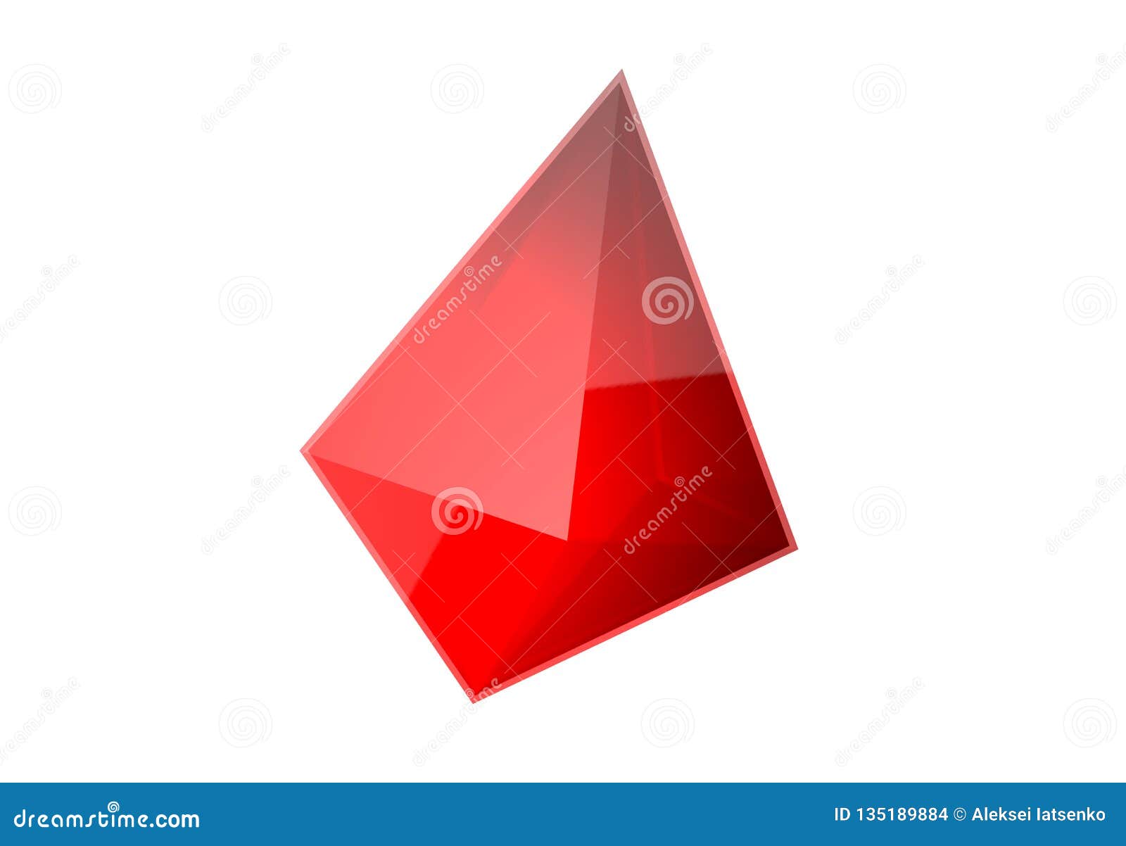 Crystal Ruby Gem 3d Illustration Isolated Asset Stock Illustration ...