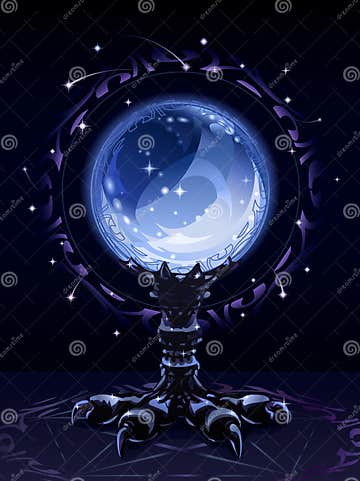 Crystal scrying ball stock vector. Illustration of divination - 6872470