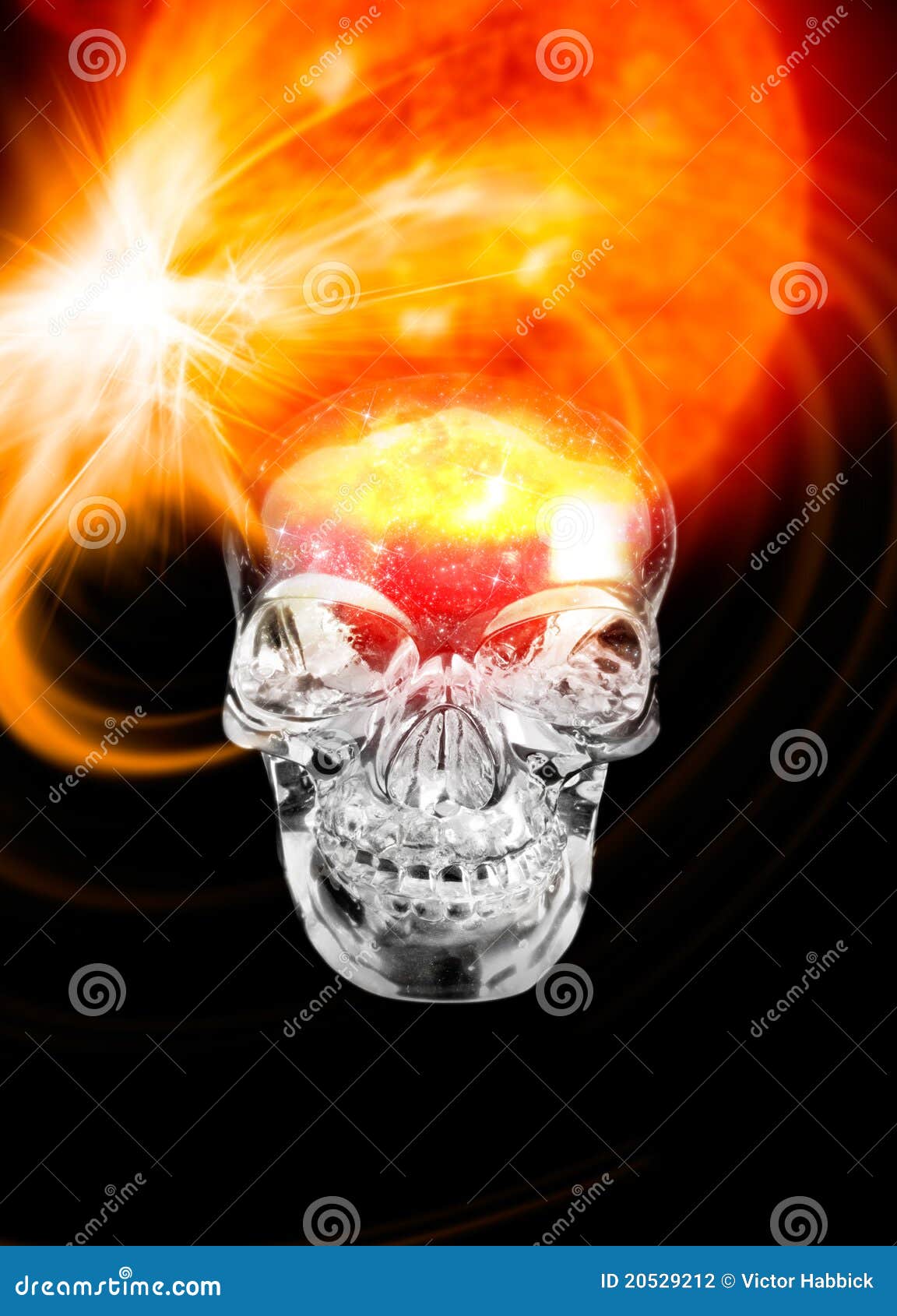 Crystal skull stock illustration. Illustration of side - 20529212