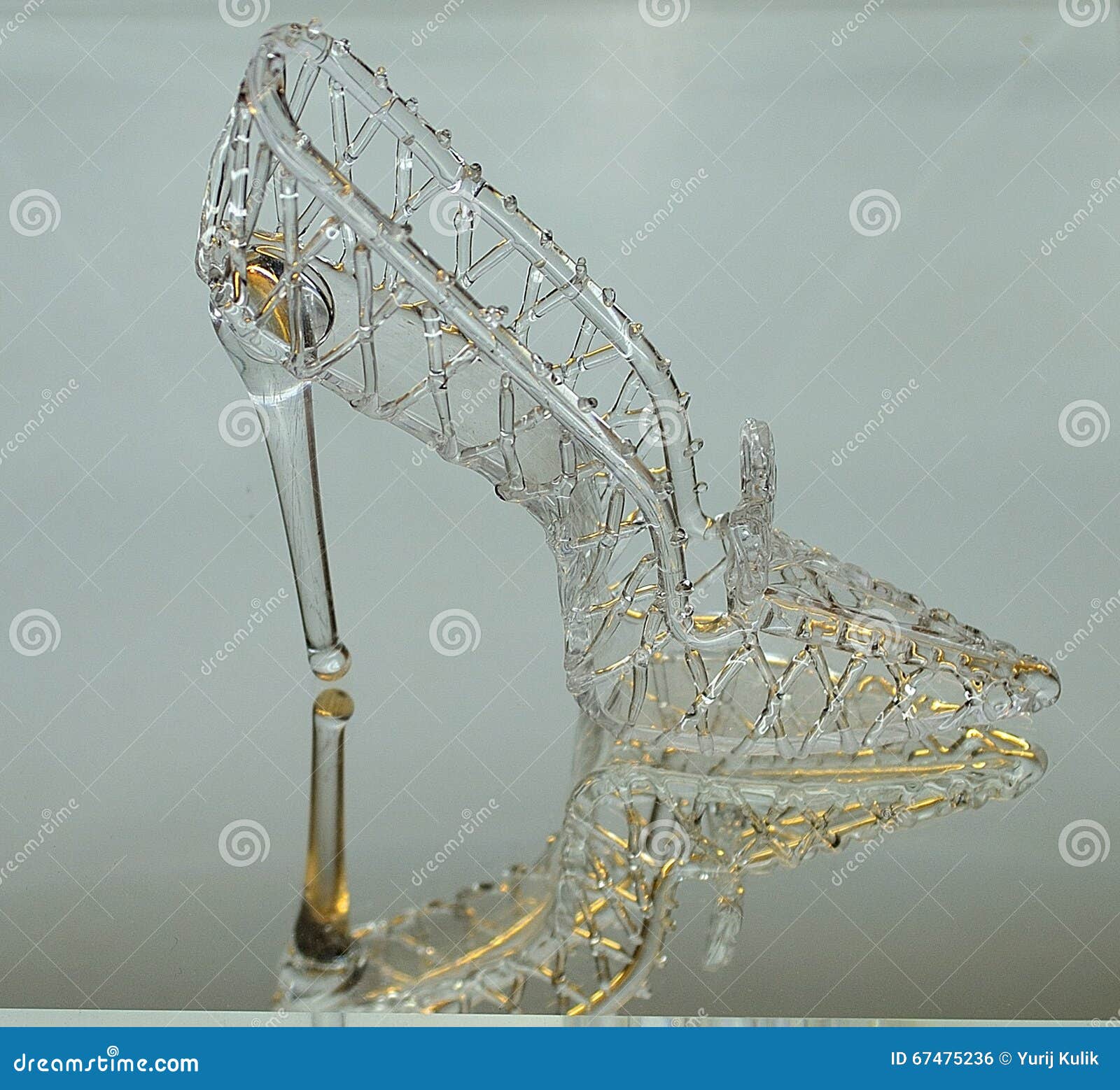 Crystal Slipper is Reflected Stock Photo - Image of slipper, reflected ...