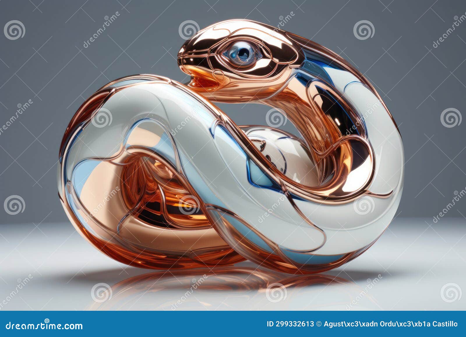 Crystal Snake, Work of Art of Design and Decoration. Stock Image ...