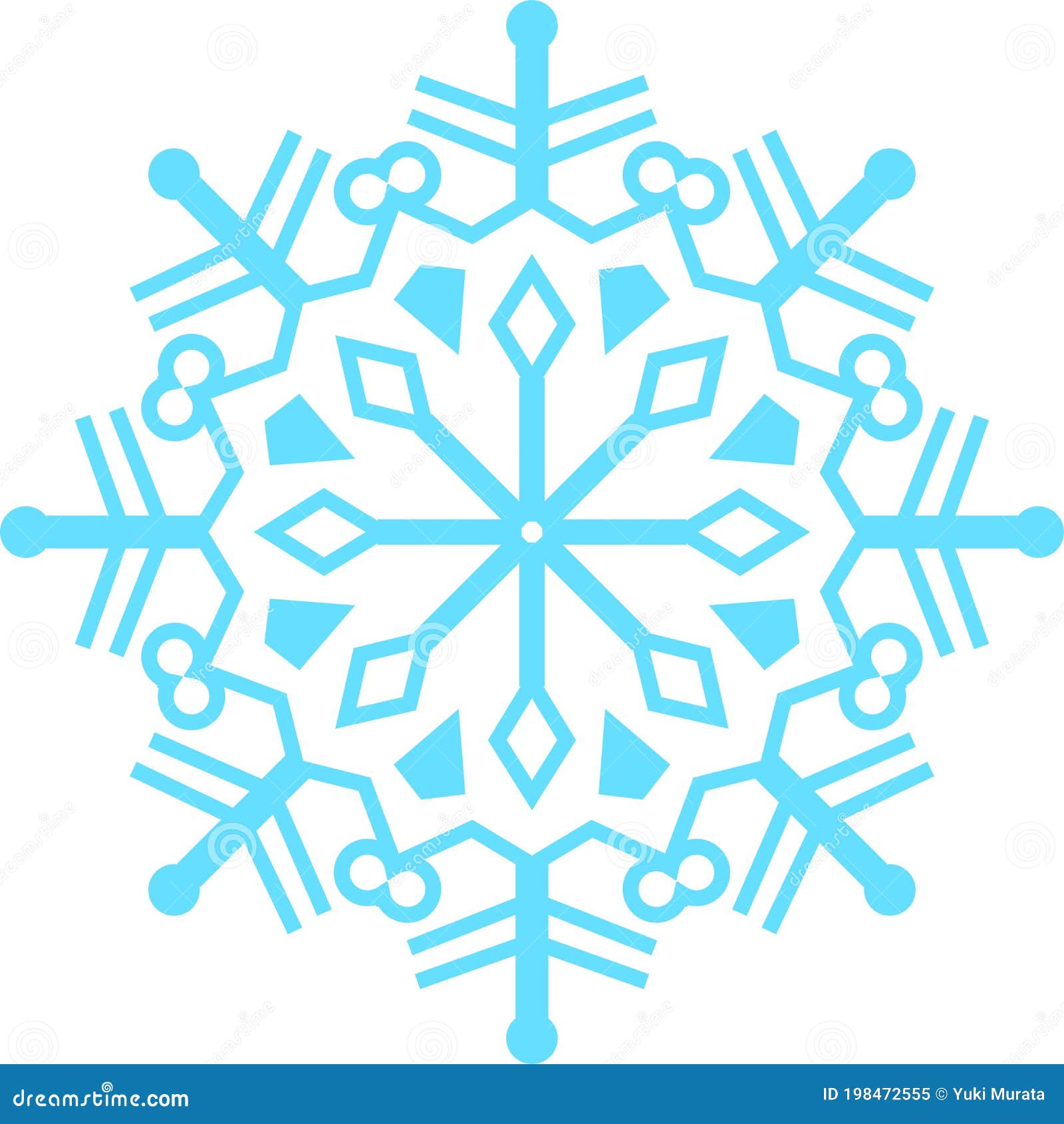 Crystal of snow stock vector. Illustration of material - 198472555