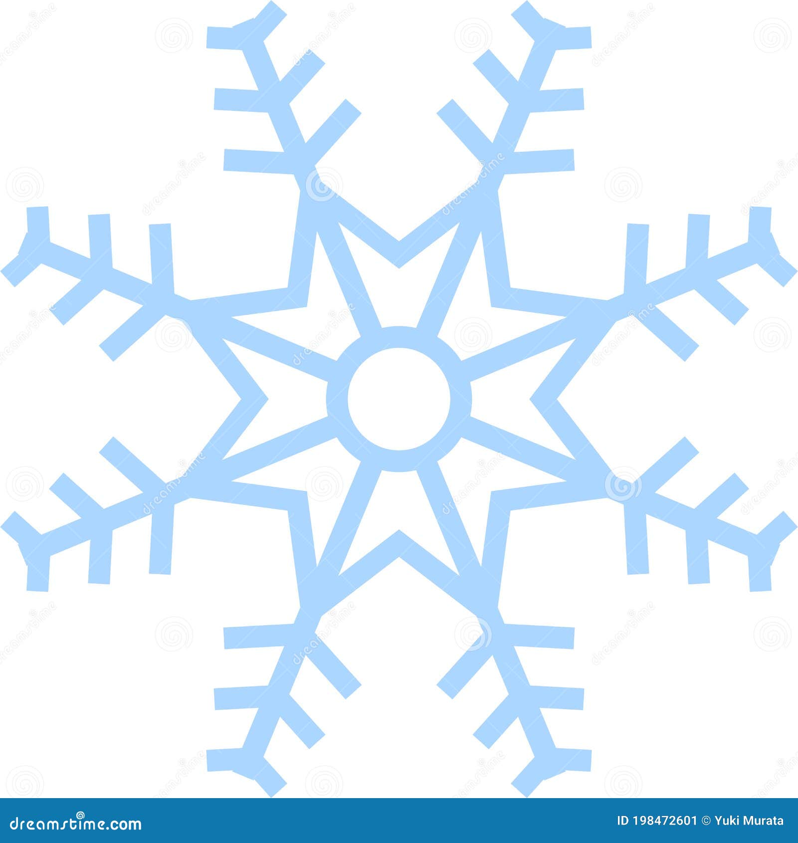 Crystal of snow stock vector. Illustration of snowflake - 198472601