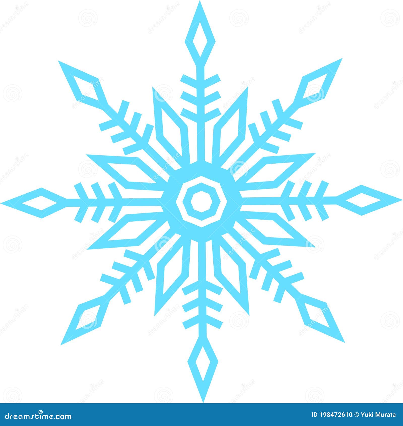 Crystal of snow stock vector. Illustration of scene - 198472610