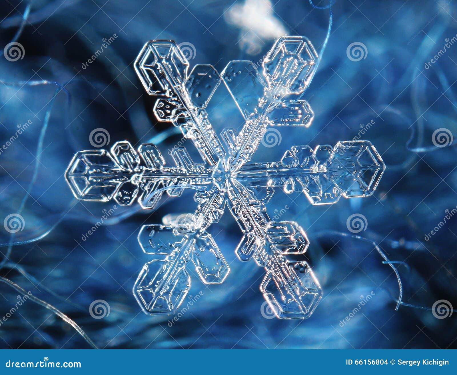 Crystal snowflake stock photo. Image of blue, crystal - 66156804