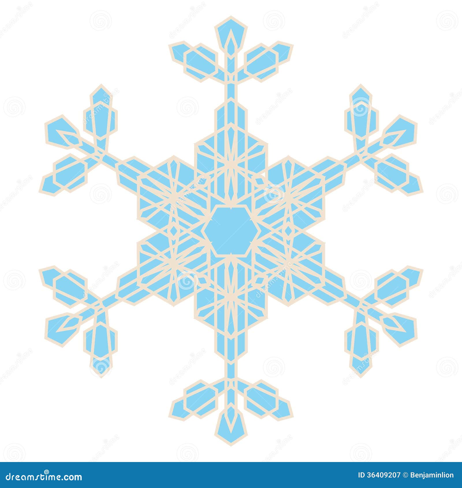 Crystal Snowflake stock vector. Illustration of light - 36409207