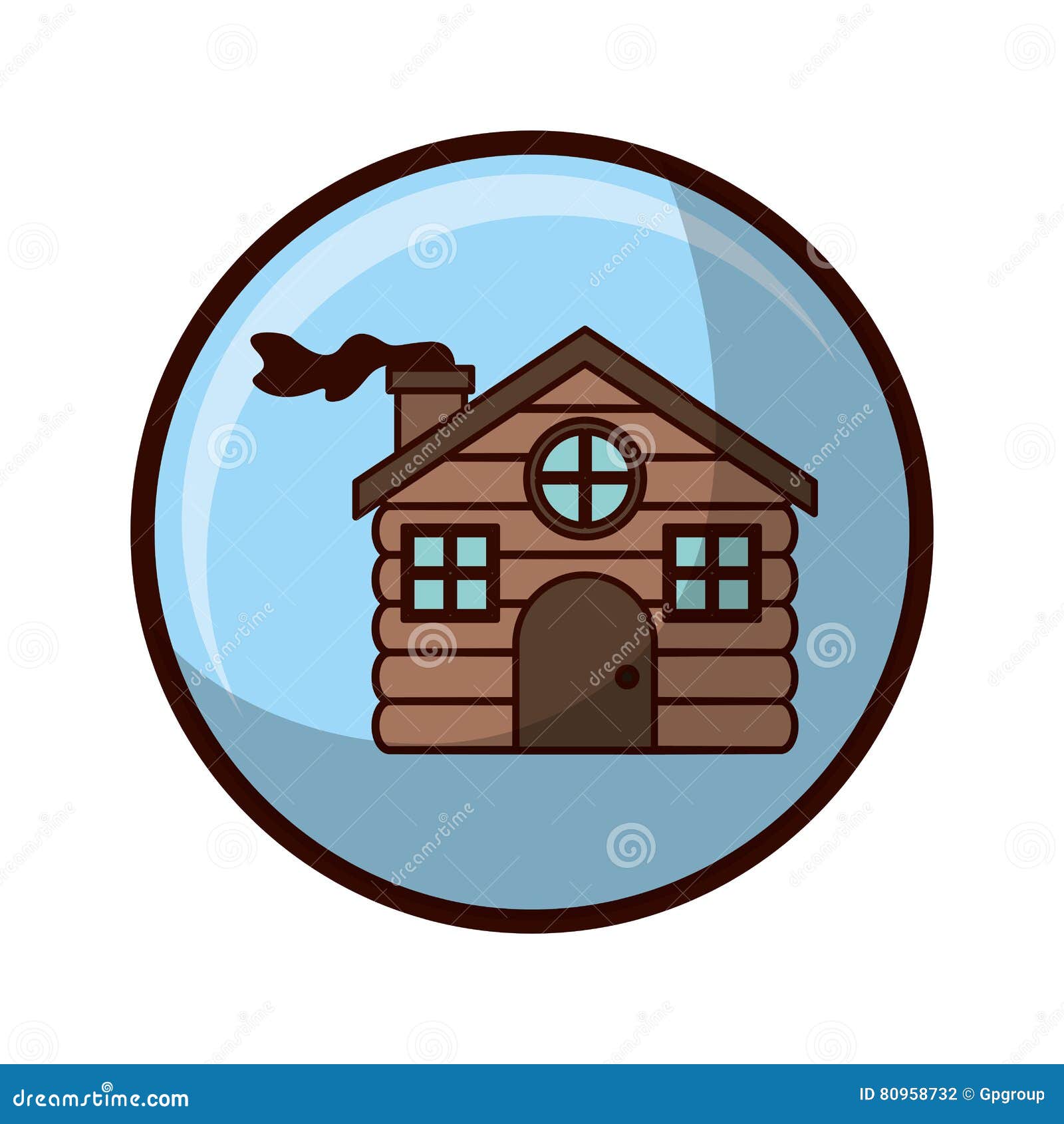 Crystal Sphere with House Made of Wood Stock Vector - Illustration of ...