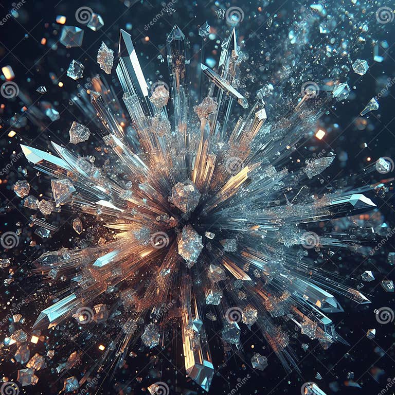 Crystal Splatter a Splatter that Forms Intricate Crystalline Str Stock ...