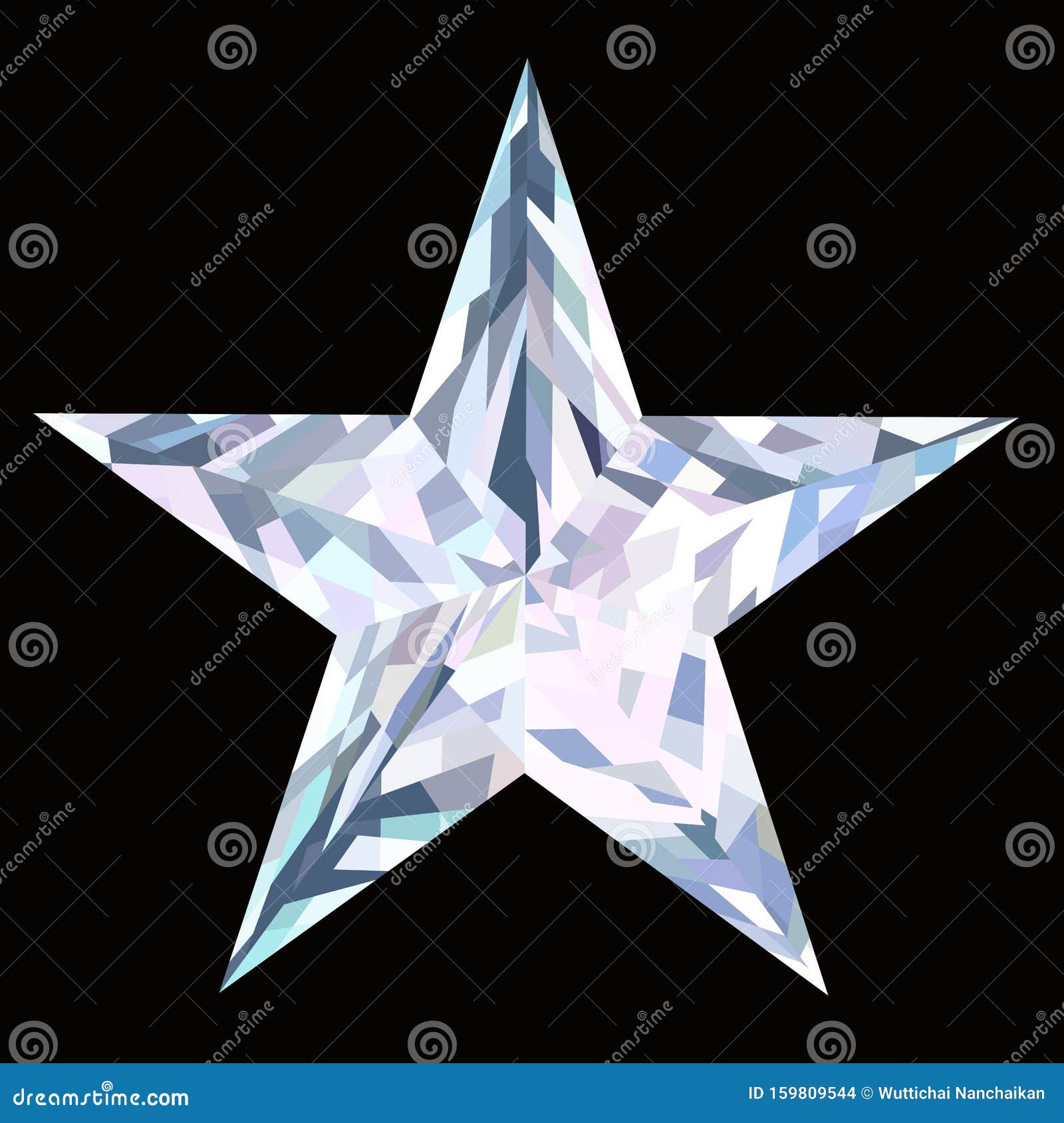 Crystal star stock vector. Illustration of modern, crystal - 159809544