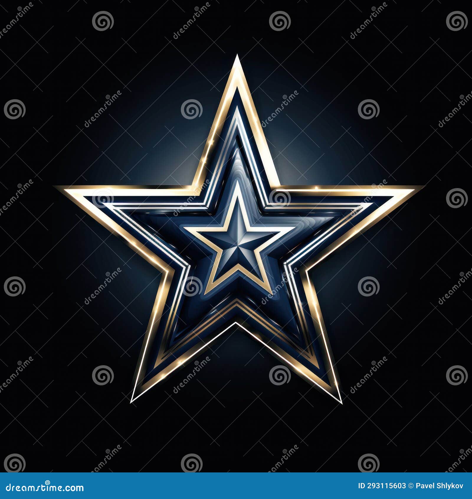 Crystal Star Shape with Light Effect. Stock Illustration - Illustration ...