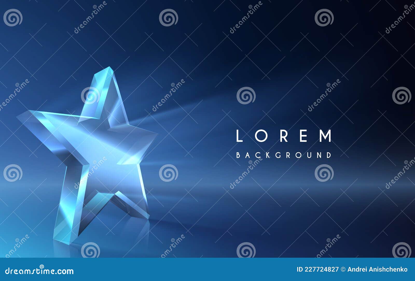 Crystal Star Shape with Light Effect Stock Vector - Illustration of ...