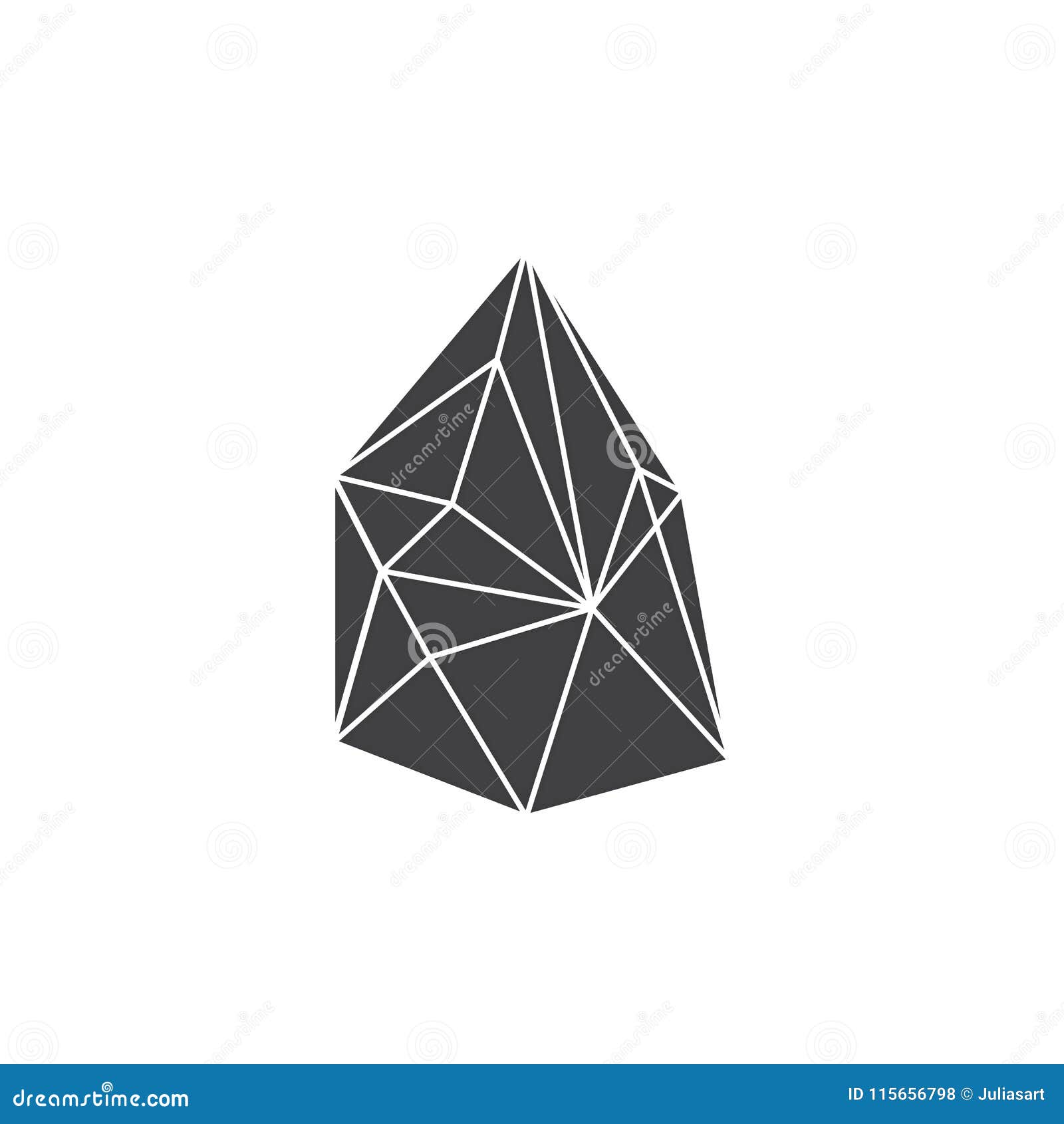 Crystal and Stone Background. Gems, Triangle, Triangulation. Stock ...