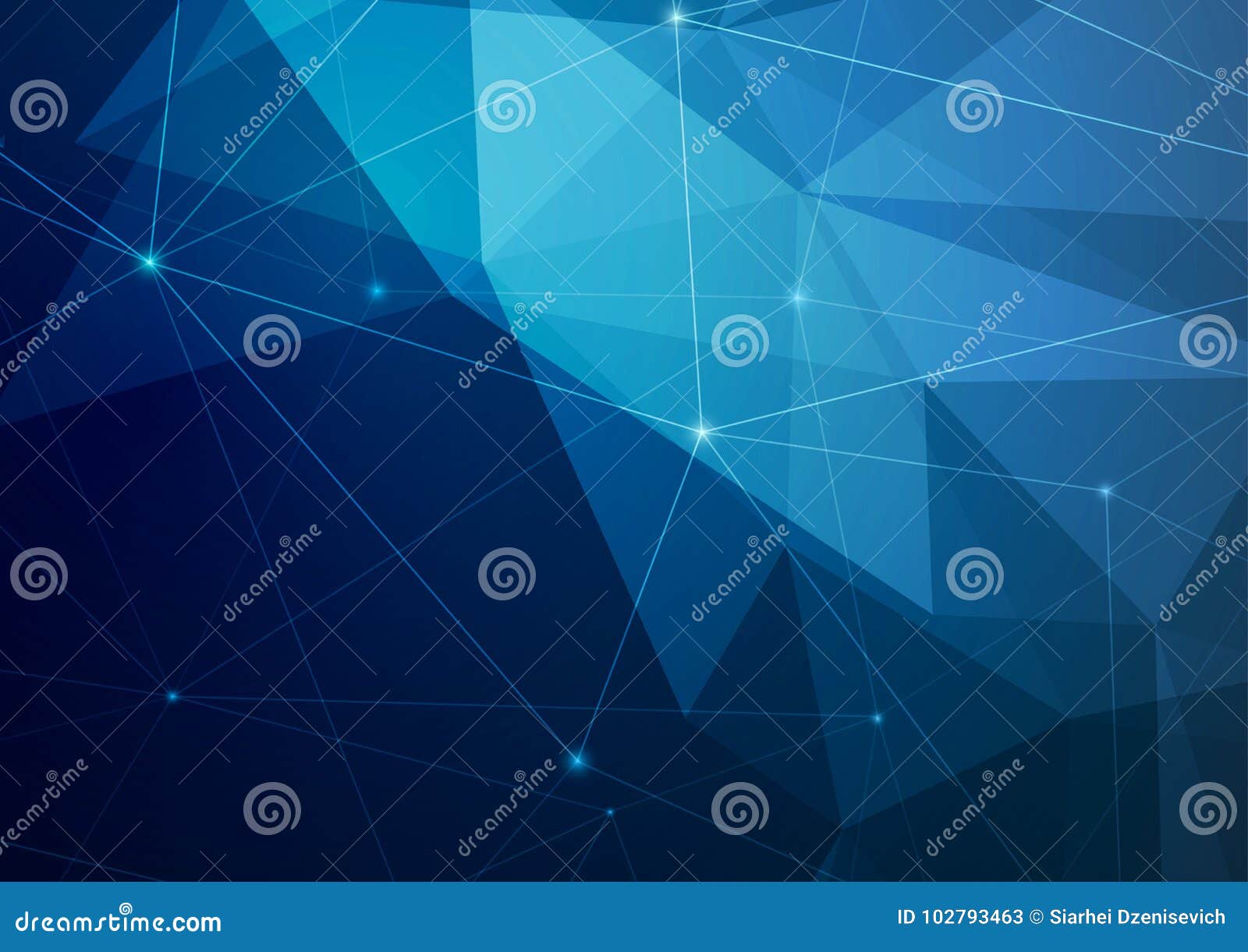 Crystal Structure Abstract Modern Polygonal Dark Blue Background Stock ...