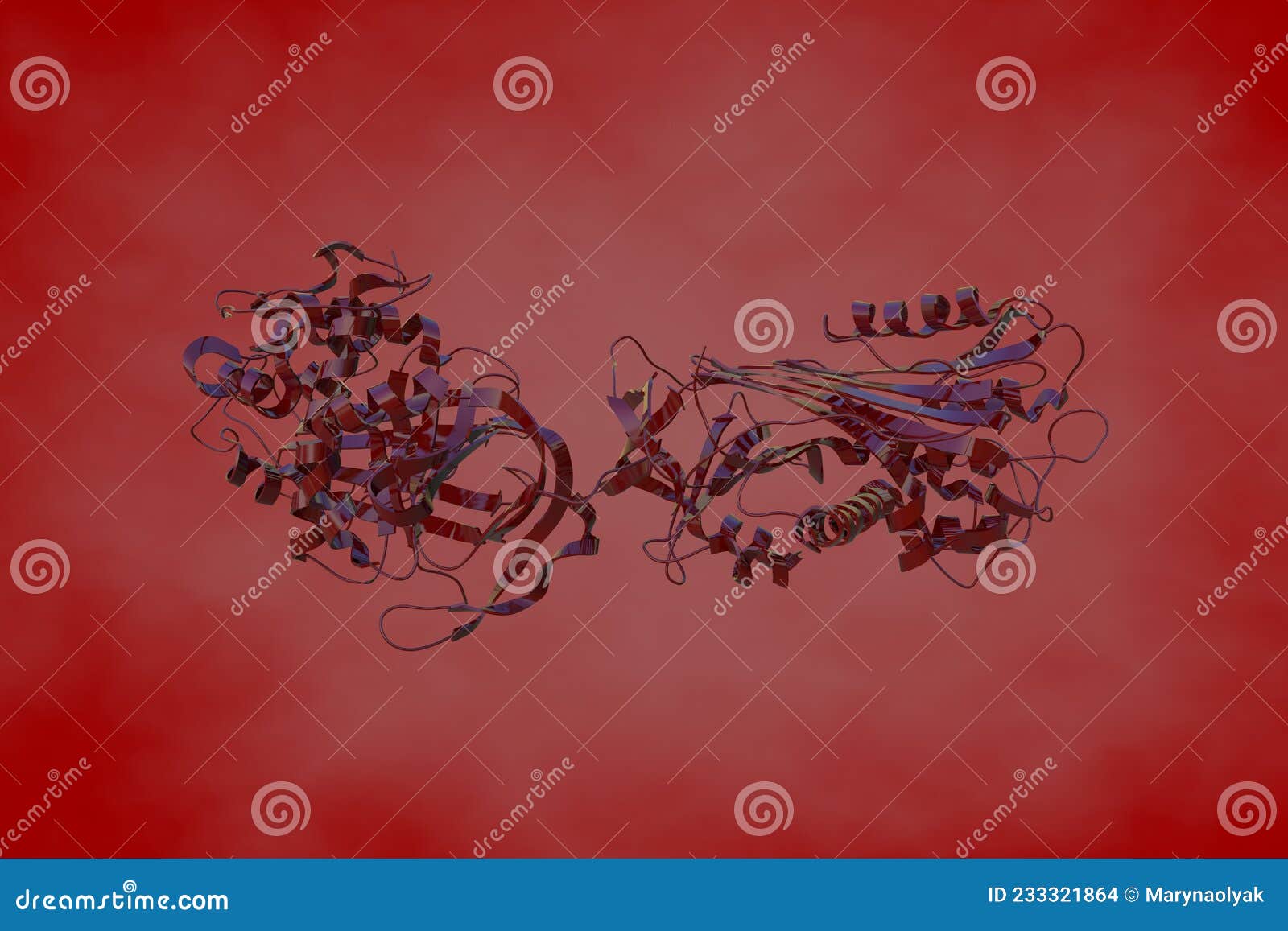 Crystal Structure of Human Antithrombin-III. Rendering Based on Protein ...