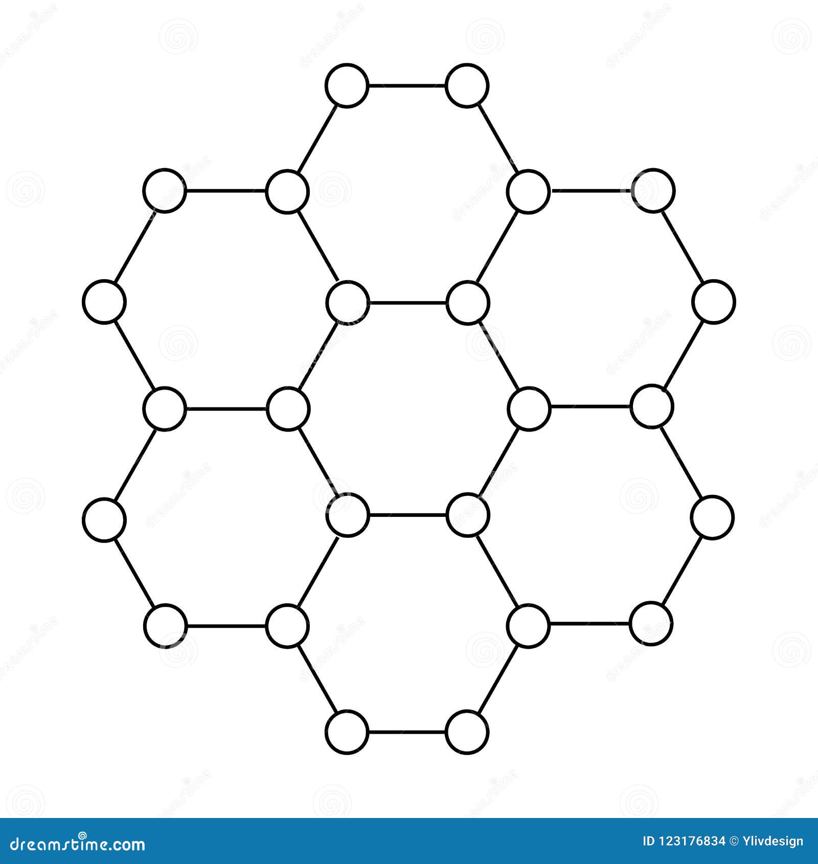 Crystal Structure Icon in Outline Style Stock Illustration ...