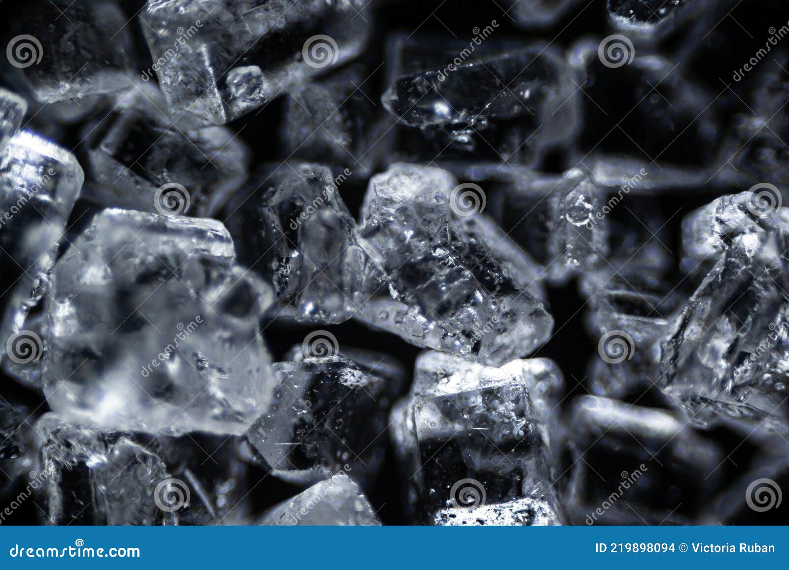 Crystal Sugar Close Up on Black Background Stock Photo - Image of ...