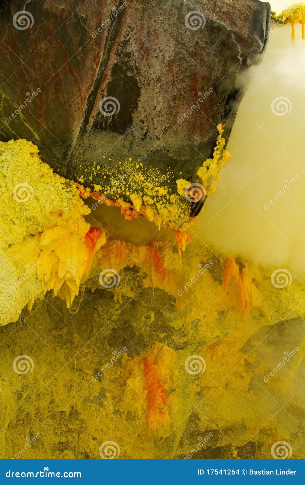 Crystal of Sulfur in Mine Inside Ijen Volcano Stock Photo - Image of ...