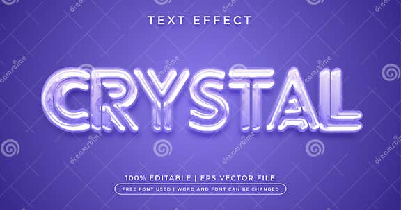 Crystal text effect style stock vector. Illustration of elegant - 235730852