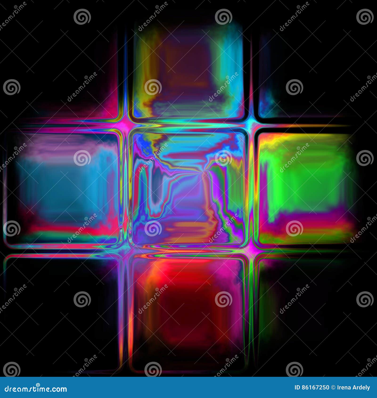 Crystal Tile Texture Background - Neon Glass Cross Stock Illustration ...