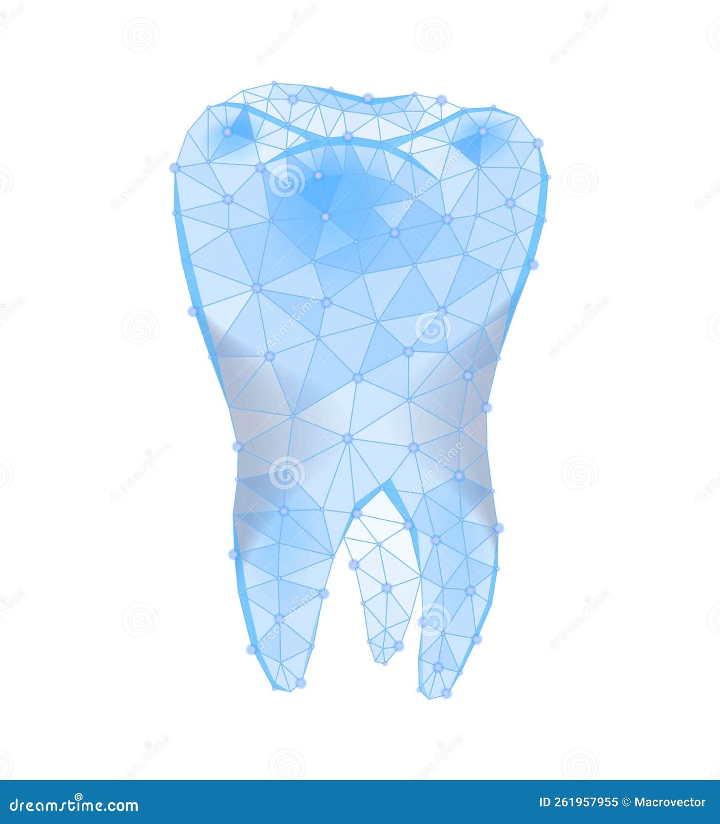 Crystal Tooth WIreframe Composition Stock Vector - Illustration of ...