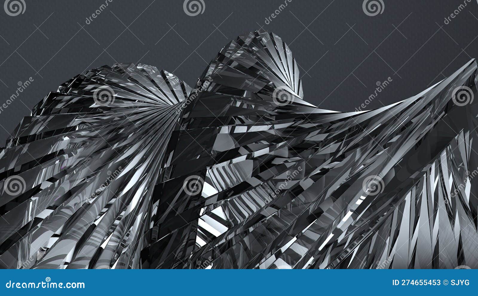 Crystal Transparent Material Reflecting Light Beautifully, Pop Abstract ...